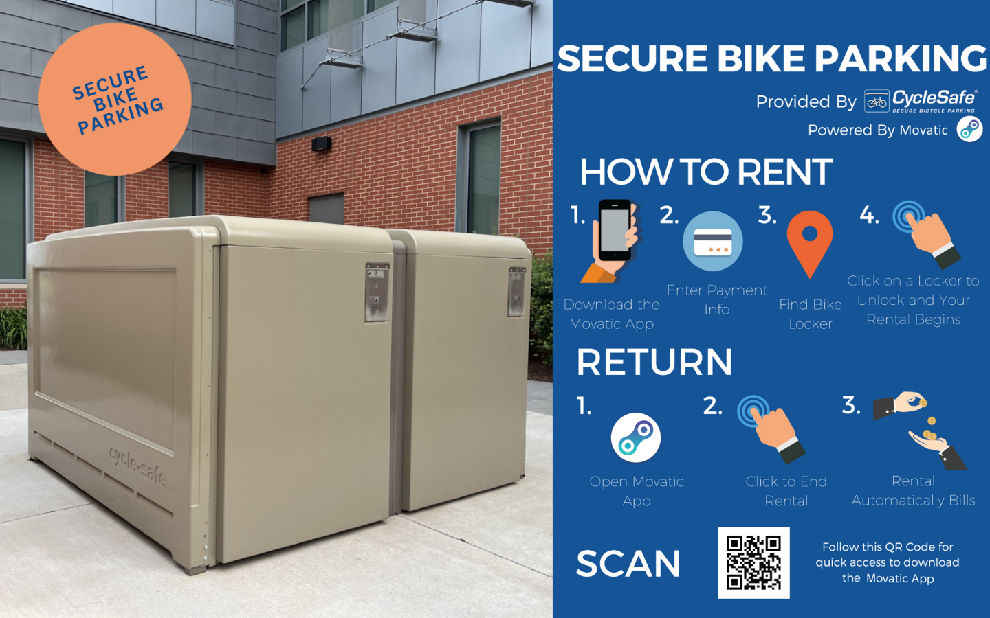 CycleSafe Bike Lockers | Nebraska Innovation Campus | Nebraska